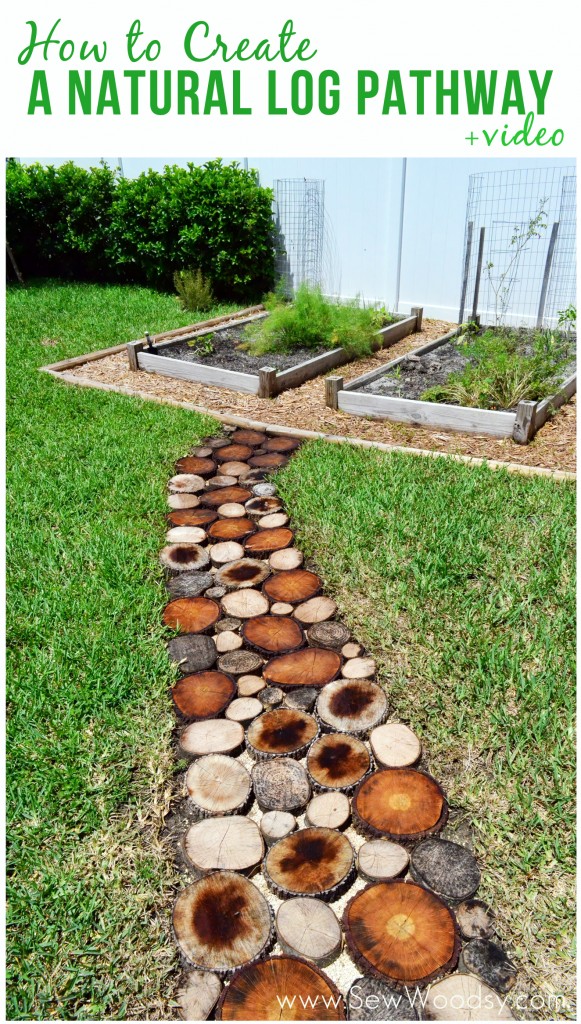 How to Create a Natural Log Pathway - Sew Woodsy