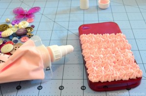 Decoden Button Phone Case with Mod Podge Collage Clay - Sew Woodsy