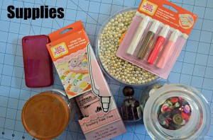 Decoden Button Phone Case with Mod Podge Collage Clay - Sew Woodsy