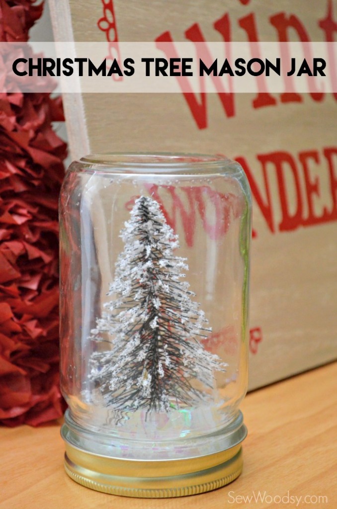 Christmas Tree Mason Jar - Sew Woodsy