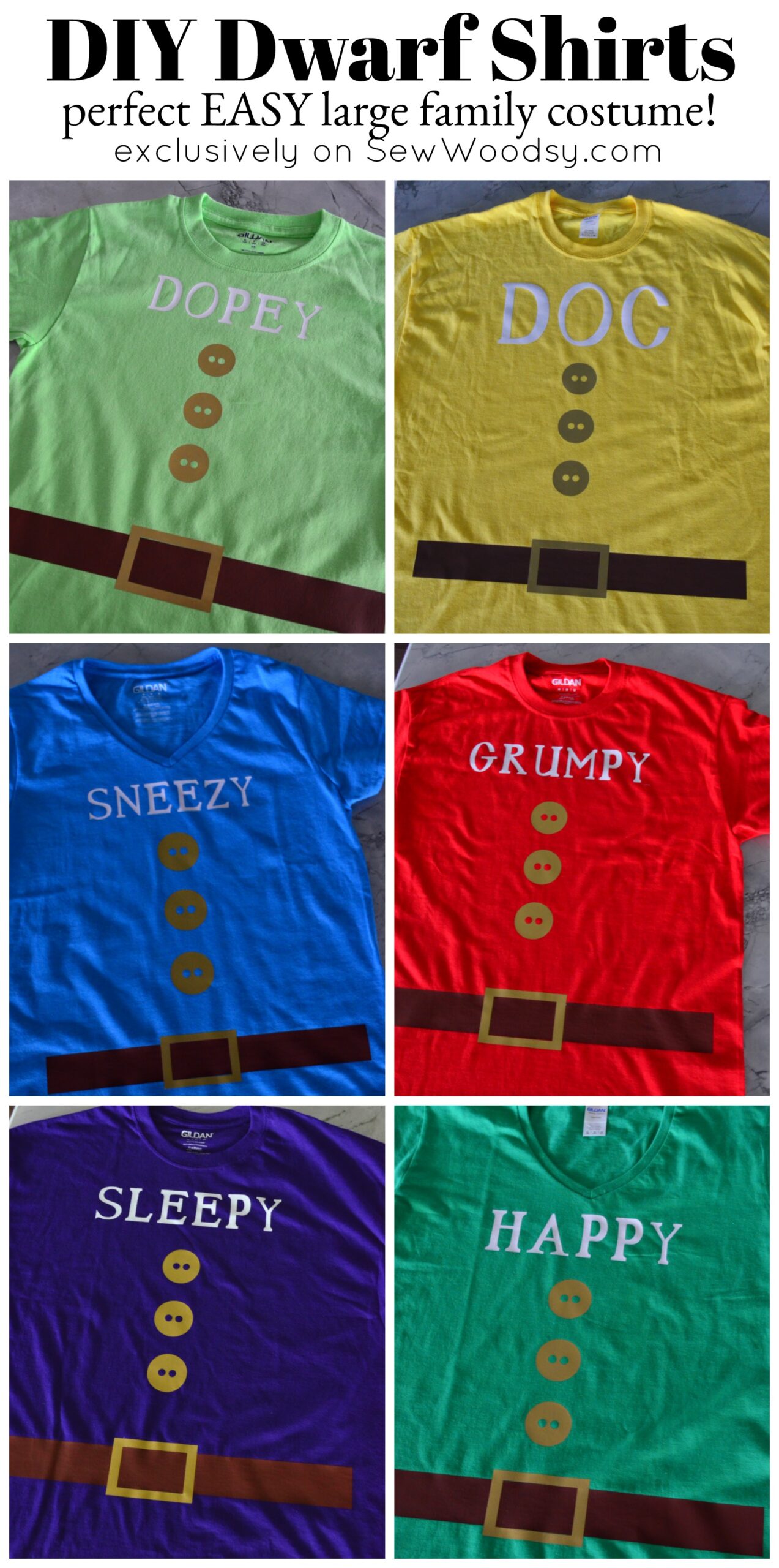 7 Dwarf Shirts - Sew Woodsy